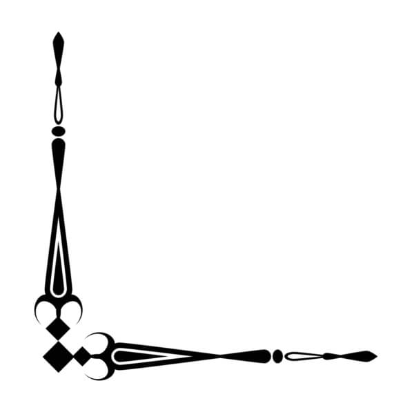 Download Decorative Black Corner Design Borders & Corners Online - Creative Fabrica