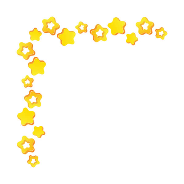 Download Curved Pattern of Yellow Stars Borders & Corners Online ...
