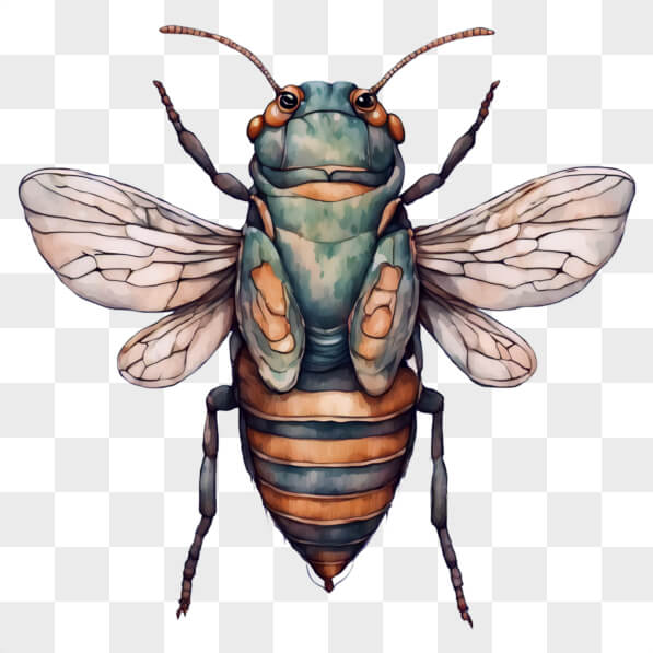 Baixe Ilustração Artística de uma Cigarra Cartoons - Creative Fabrica