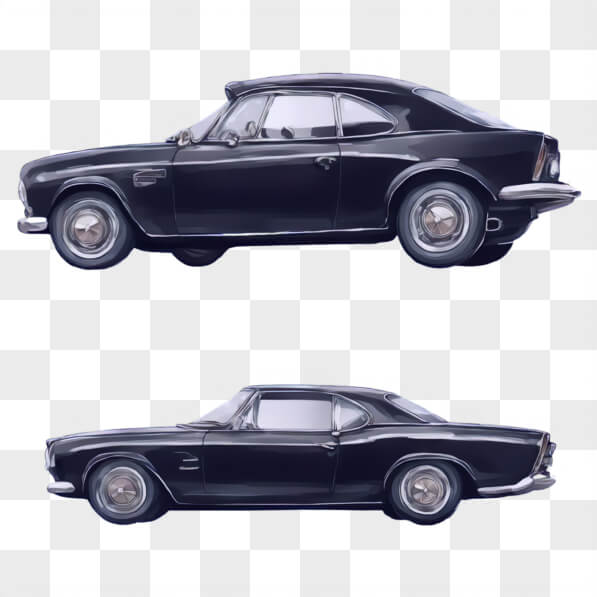 Download Vintage Black Car Side Profile Cartoons Online - Creative Fabrica