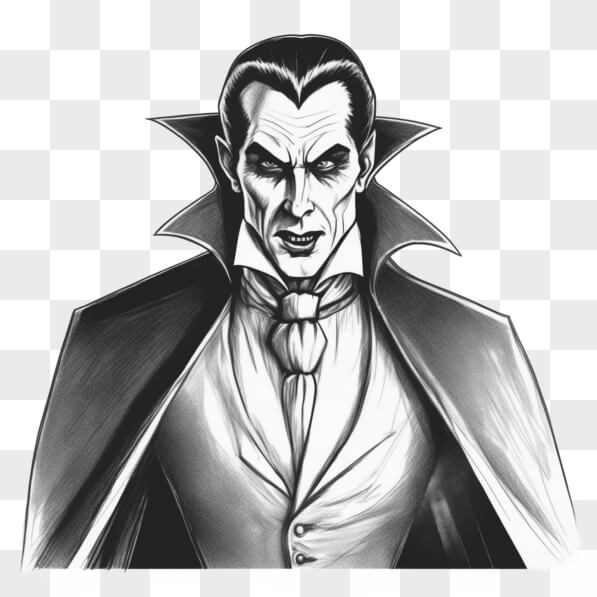 Download Stylized Illustration of a Vampire Sketches Online - Creative ...