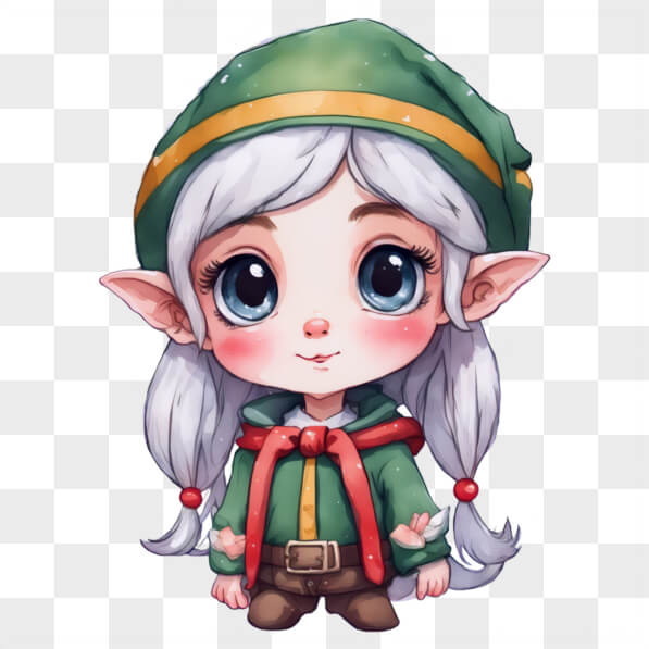 Descarga Personaje Chibi Elfo con Atuendo Verde Cartoons En Línea ...