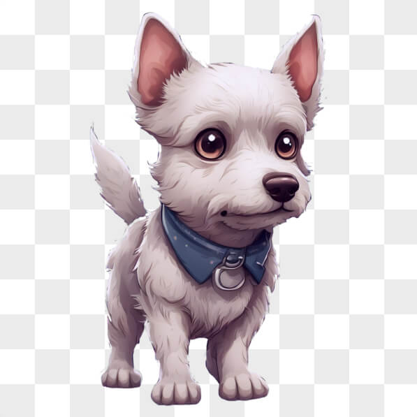 Descarga Perro de dibujos animados lindo con collar azul Cartoons En ...
