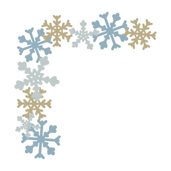 Download Decorative Snowflakes in Arc Borders & Corners Online ...