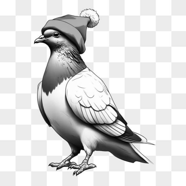 Download Stylized Pigeon in a Hat Sketches Online - Creative Fabrica