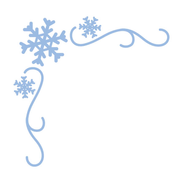 Download Winter Decorative Border Design with Snowflakes Borders & Corners Online - Creative Fabrica