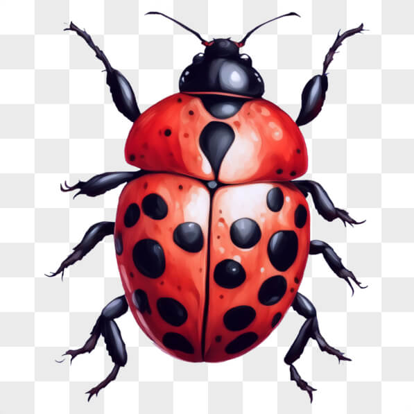 Download Artistic depiction of a ladybug with black spots Cartoons ...