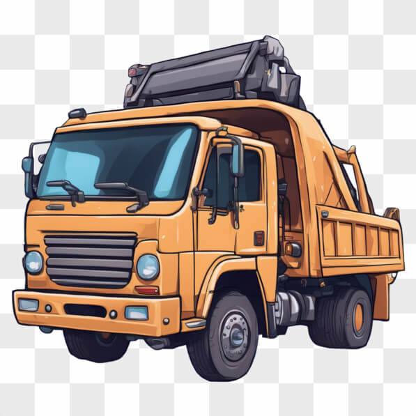 Download Orange Garbage Truck Ready for Collection Cartoons Online ...