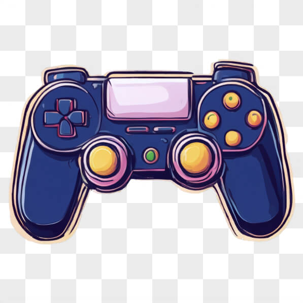 Download Stylized Video Game Controller Illustration Cartoons Online ...