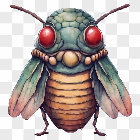 Baixe Ilustração Artística de uma Cigarra Cartoons - Creative Fabrica