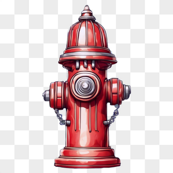 Download Bright Red Fire Hydrant Cartoons Online - Creative Fabrica