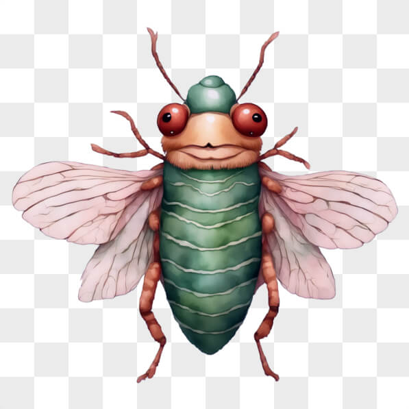 Descarga Ilustración de una cigarra con características coloridas ...