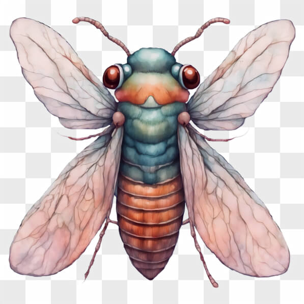 Download Illustration of a Cicada Cartoons Online - Creative Fabrica