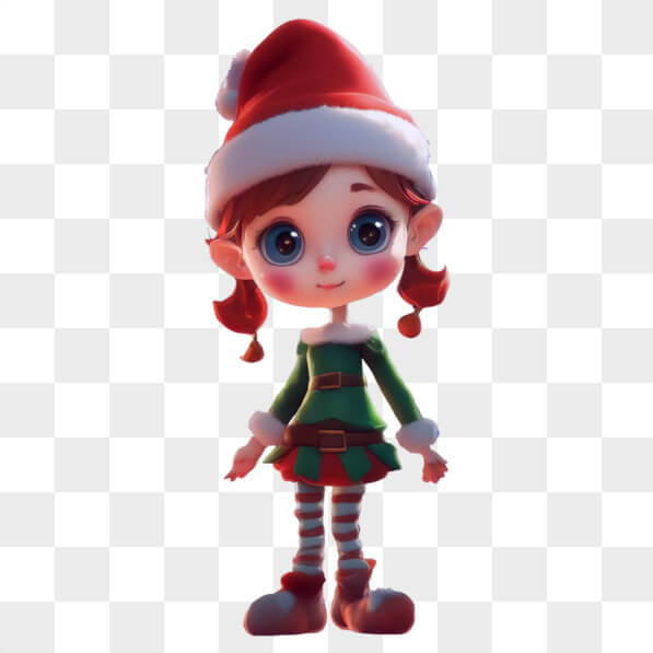 Download Cheerful Animated Elf in Festive Outfit Cartoons Online ...