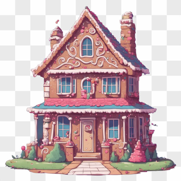 Download Whimsical Gingerbread House Cartoons Online - Creative Fabrica