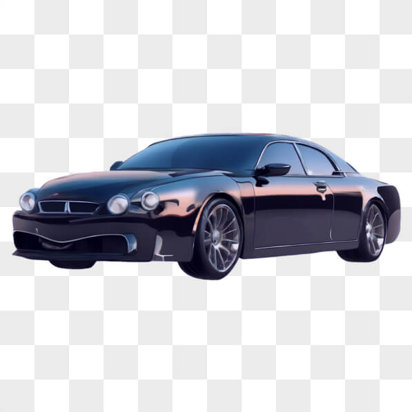 Descarga Coche moderno elegante con acabado negro brillante Cartoons En ...