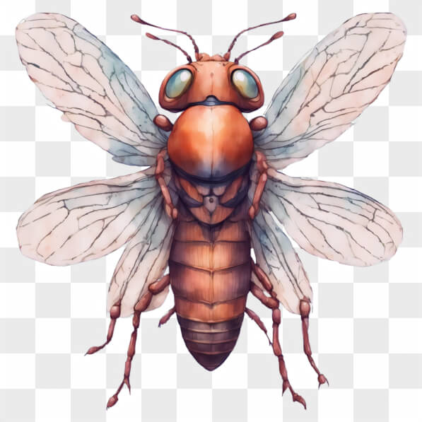 Descarga Ilustración artística de una cigarra Cartoons En Línea ...