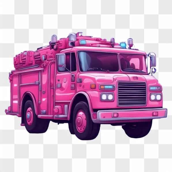 Download Pink Fire Truck Cartoons Online - Creative Fabrica
