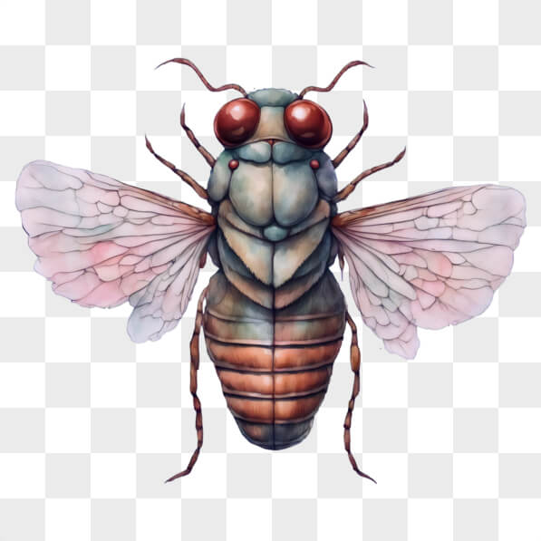 Baixe Ilustração de uma Cigarra com Detalhes Aprofundados Cartoons ...