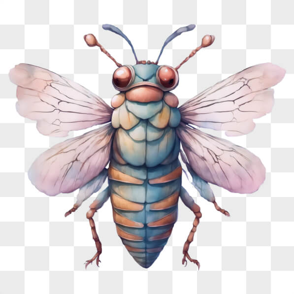 Baixe Ilustração de Cigarra Estilizada Cartoons - Creative Fabrica