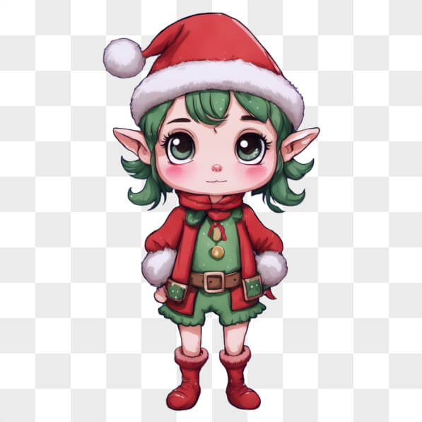 Download Cute Christmas Elf Character Cartoons Online - Creative Fabrica