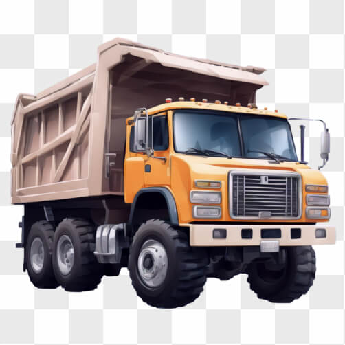 Download Yellow Dump Truck Ready for Heavy Duty Work Cartoons Online ...