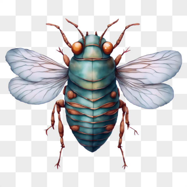 Baixe Ilustração de Cigarra Estilizada Cartoons - Creative Fabrica