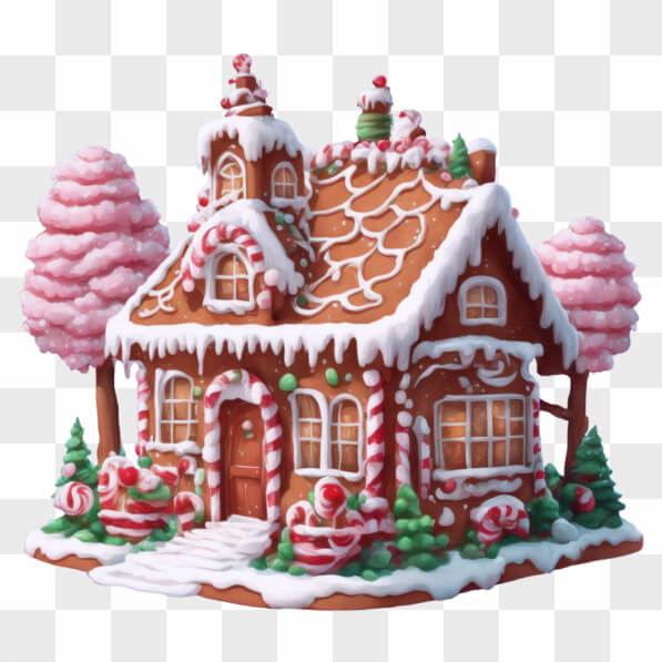 Download Whimsical Gingerbread House with Candy Decorations Cartoons ...