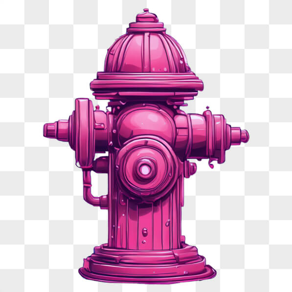 Download Vibrant Pink Fire Hydrant Cartoons Online - Creative Fabrica