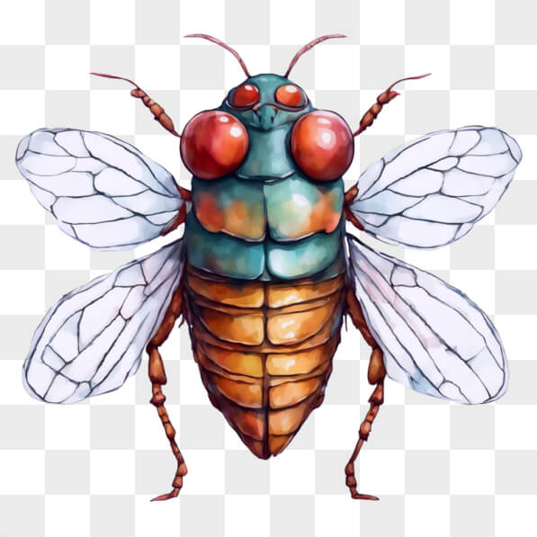 Descarga Ilustración de cigarra colorida Cartoons En Línea - Creative ...