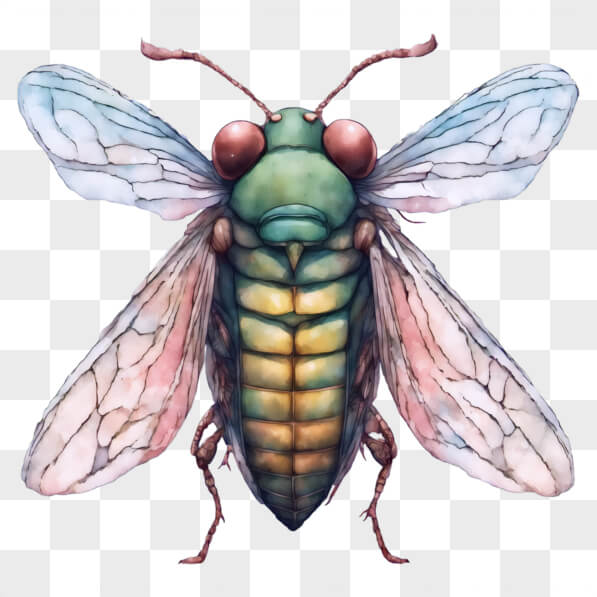 Descarga Cigarra Artística Colorida Cartoons En Línea - Creative Fabrica