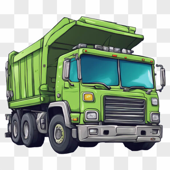 Descarga Camión de volteo verde de dibujos animados Cartoons En Línea ...