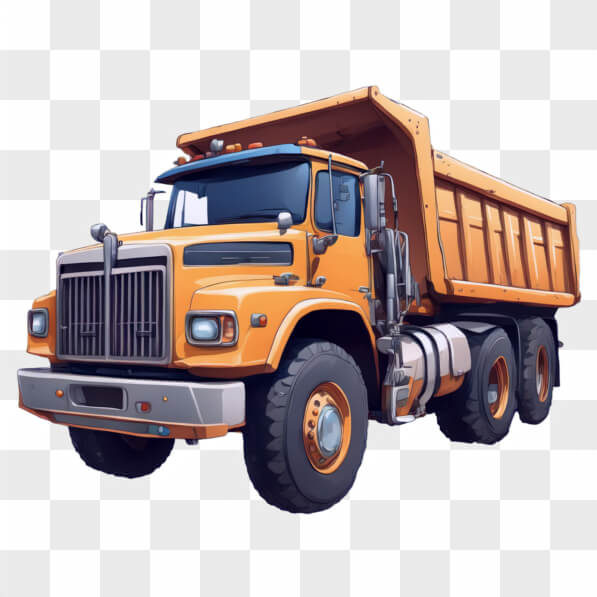 Descarga Camión de volteo naranja Cartoons En Línea - Creative Fabrica