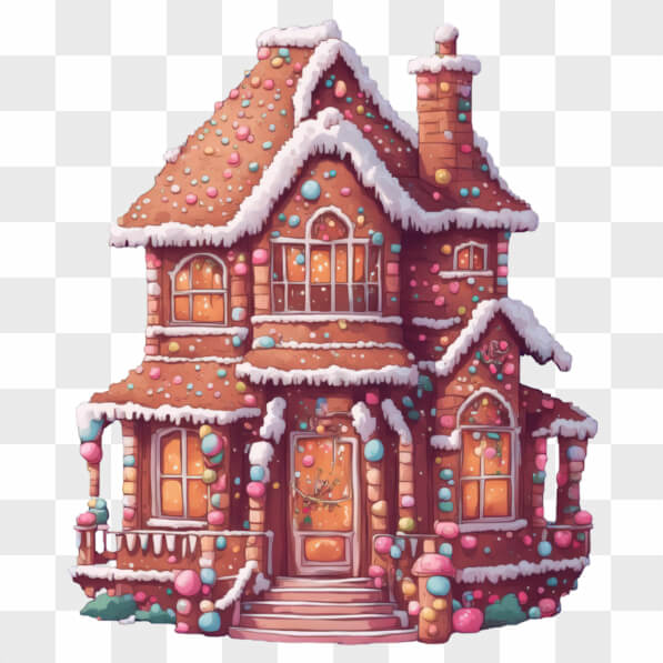 Download Whimsical Gingerbread House Decorated for the Holidays ...