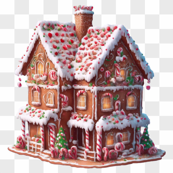 Download Gingerbread House with Candy Decorations Cartoons Online ...