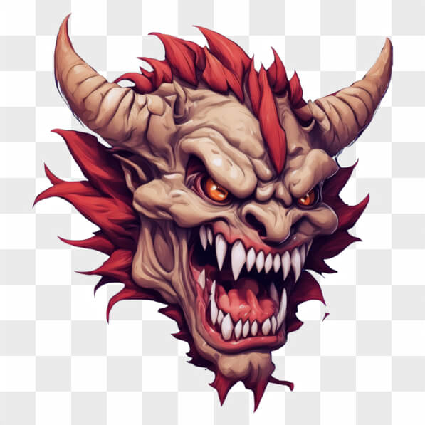 Download Stylized Demon Head Illustration Cartoons Online - Creative ...