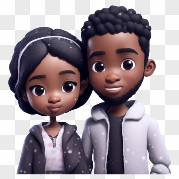 Download Animated Characters in Winter Scene Cartoons Online - Creative ...