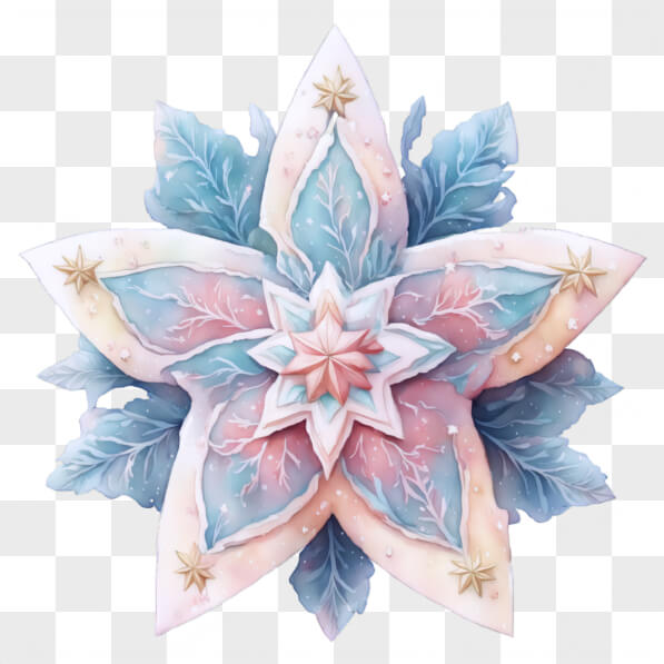Download Intricate Pastel Star-Shaped Snowflake Cartoons Online ...
