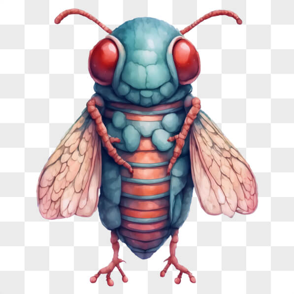 Descarga Ilustración de cigarra estilizada colorida Cartoons En Línea ...