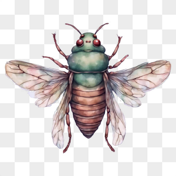 Baixe Ilustração de uma Cigarra com Asas Coloridas Cartoons - Creative ...