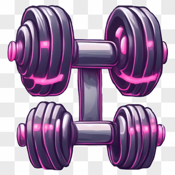 Download Stylized Dumbbell with Pink Accents Cartoons Online - Creative ...