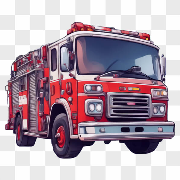 Download Vintage Fire Truck Cartoons Online - Creative Fabrica