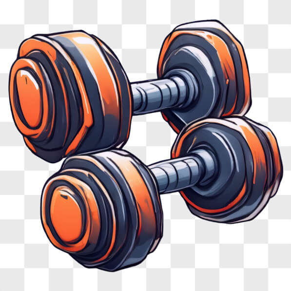 Descarga Mancuernas Naranjas y Grises Cartoons En Línea - Creative Fabrica