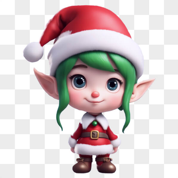 Download Festive Cartoon Elf Character Cartoons Online - Creative Fabrica
