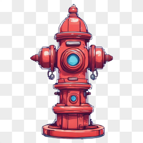 Download Bright Red Fire Hydrant Cartoons Online - Creative Fabrica