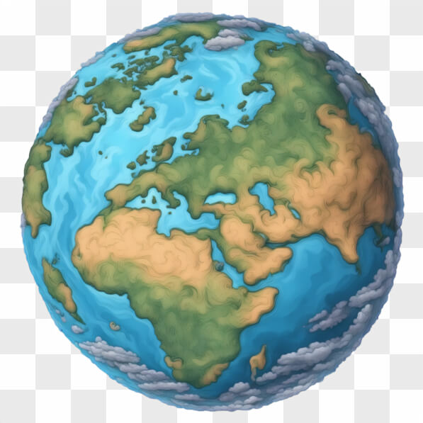 Download Stylized Earth Representation Cartoons Online - Creative Fabrica