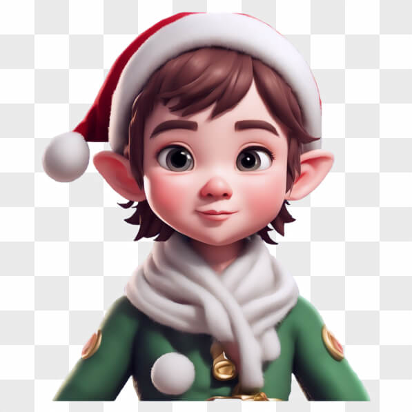 Download Cheerful Elf Character in Festive Attire Cartoons Online ...