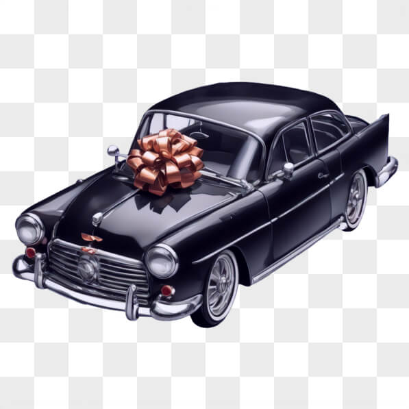 Download Vintage Black Car with Copper Bow Cartoons Online - Creative ...