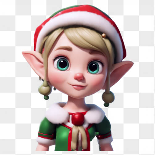 Download Cheerful Cartoon Elf in Festive Attire Cartoons Online ...