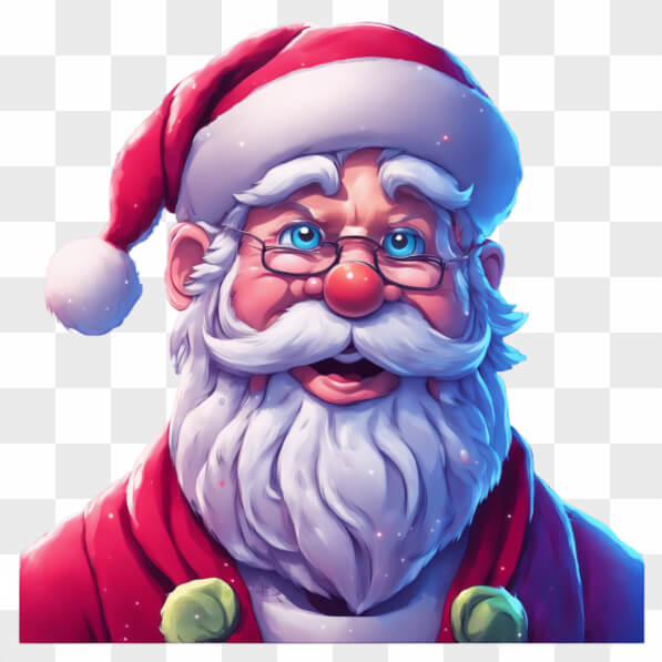 Download Cheerful Santa Claus with sparkling blue eyes Cartoons Online ...